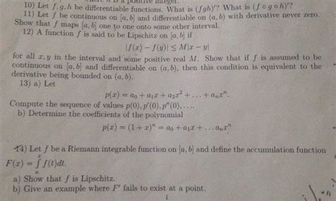 Solved Let Fgh Be Differentiable Functions What Is