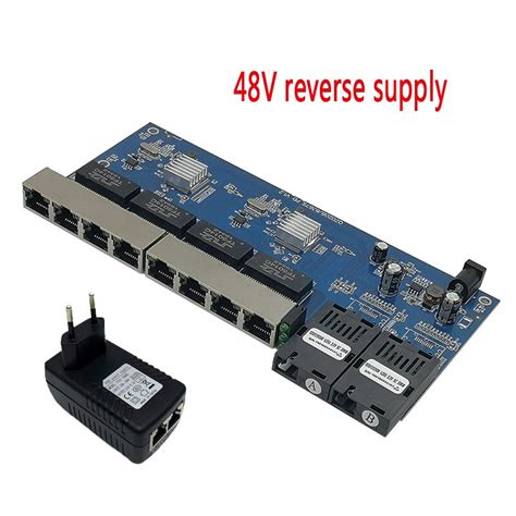 Reverse Poe Switch 8 Rj45 2 Sc Fiber Gigabit Ether Vicedeal