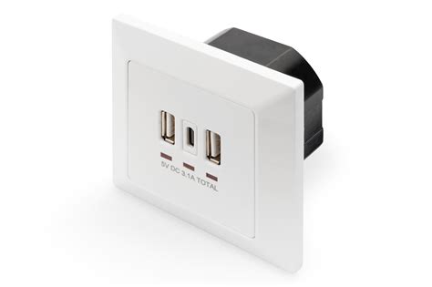 Digitus By Assmann Shop Socket With Usb A And Usb C™ Ports Flush Mounted