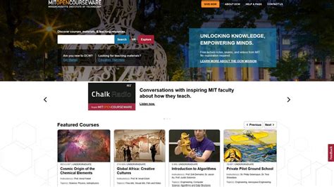 Mit Opencourseware Since 2001 Mit Opencourseware Has Been Creating New Opportunities For