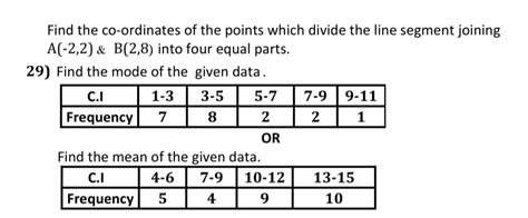 find the co ordinates of the points which divide the line segment joining