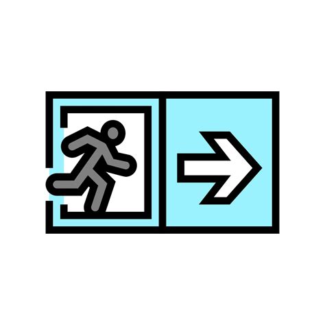 Emergency Exit Color Icon Vector Illustration 10189820 Vector Art At