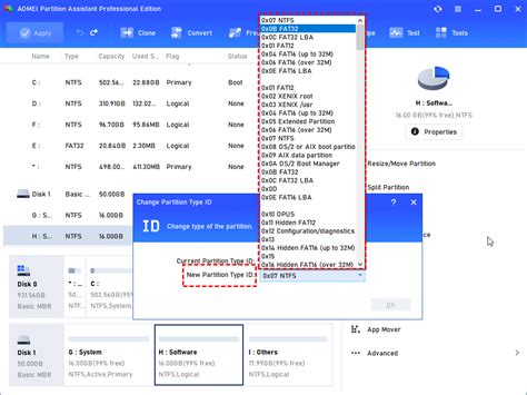 Change Partition Type ID