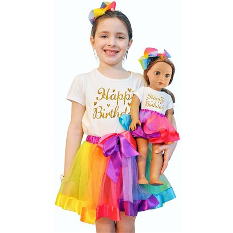 Zita Element Rainbow Clothes And Hair Accessories For American 18 Inch