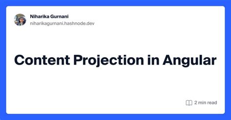 Rohan Mishra On Linkedin Content Projection In Angular