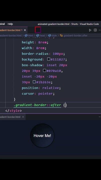 animated gradient border using html and css shorts shortsfeed youtube