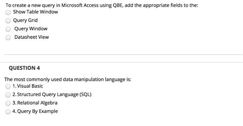 Solved To Create A New Query In Microsoft Access Using Qbe