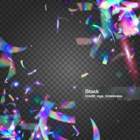 홀로그램이 반짝입니다 유니콘 아트 카니발 질감 크리스탈 색종이 레이저 추상 벽지 레트로 요소 축제 호일 핑크 블러 글레어 퍼플 홀로그램 스파클 금속에 대한 스톡 벡터 아트