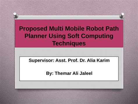 Pdf Proposed Multi Robot Path Planning Using Cat Swarm