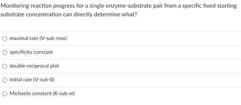 Solved Monitoring Reaction Progress For A Single Chegg Com