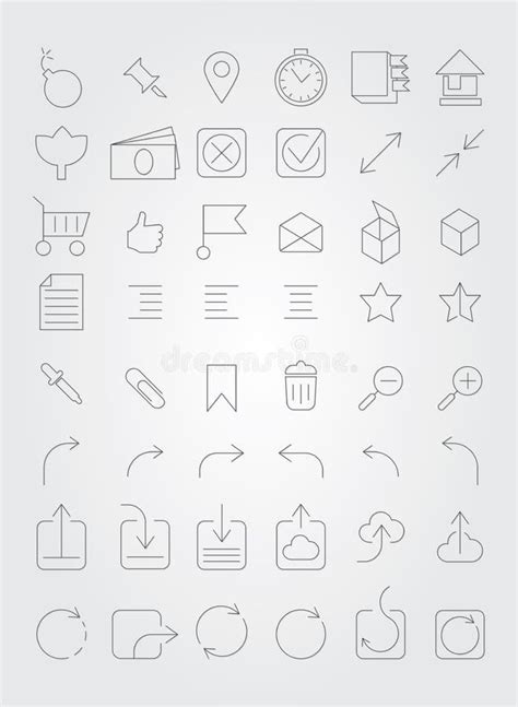 Simple Web Icon In Thin Line Style Stock Illustration Illustration Of Objects Mobile 56461310