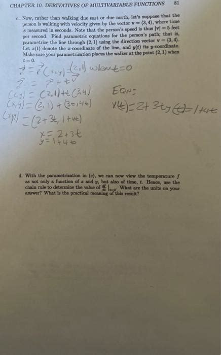 CHAPTER DERIVATIVES OF MULTIVARIABLE FUNCTIONS C Chegg