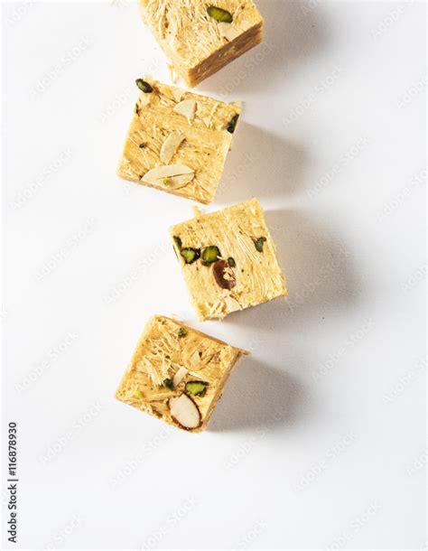 Close-up of soan papdi or son papdi Stock Photo | Adobe Stock