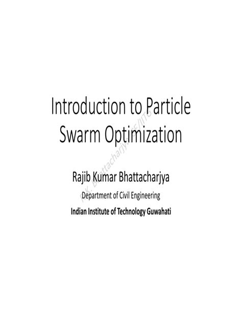 Particle Swarm Algorithms Pdf Mathematical Optimization