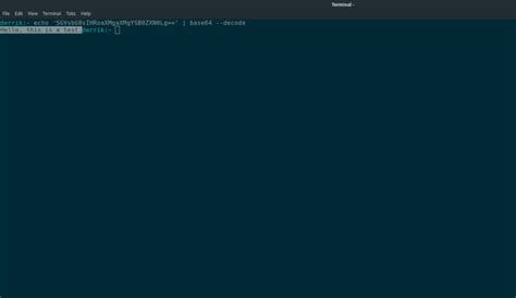 how to base64 decode on linux