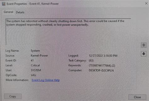 Pc Crashing With Kernel Power 41 Error R Pchelp