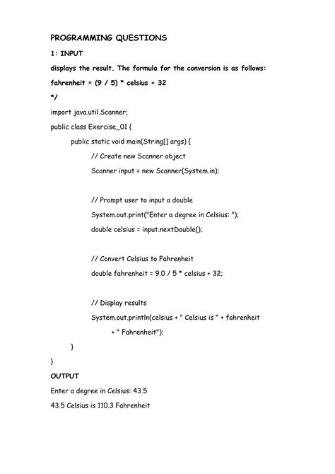 Programming Questions Docx