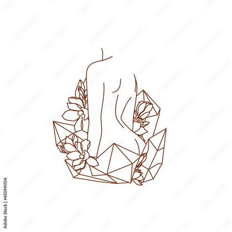 Minimal Woman Art One Line Art Naked Woman Wall Art Nude Print