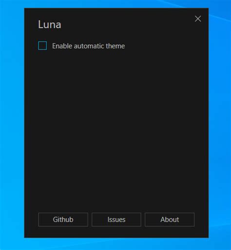 Luna Is A Dark Mode Automatic Switcher For Windows 10