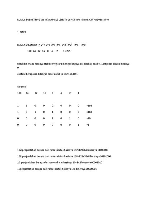 Rumus Subnetting Vlsm Pdf