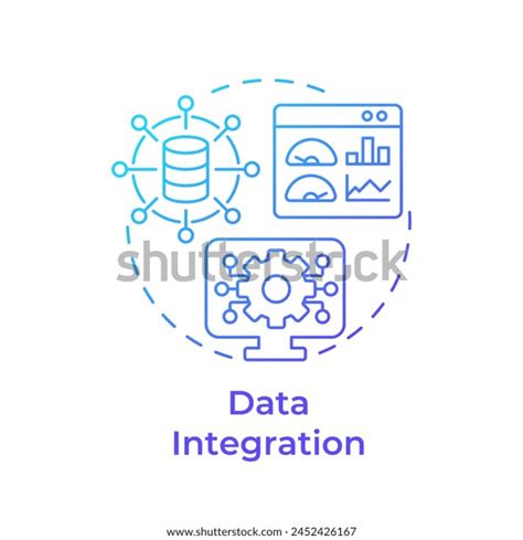 Data Integration Blue Gradient Concept Icon Stock Vector Royalty Free 2452426167 Shutterstock