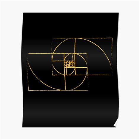 yellow golden ratio spiral fibonacci sequence cyclone sketch poster