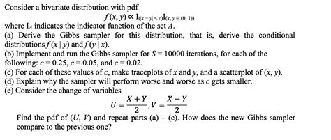Consider A Bivariate Distribution With