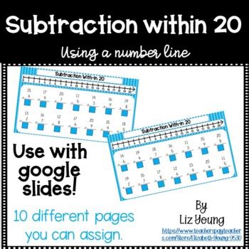 Subtraction Within 20 Using A Number Line By Pride And Joy In Primary