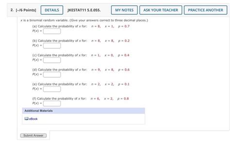 Solved Is A Binomial Random Variable Give Your Answers