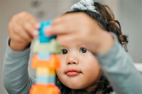 Building Blocks Education And Creative With Girl And Toys For Learning