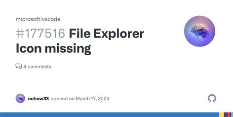 File Explorer Icon Missing Issue Microsoft Vscode GitHub