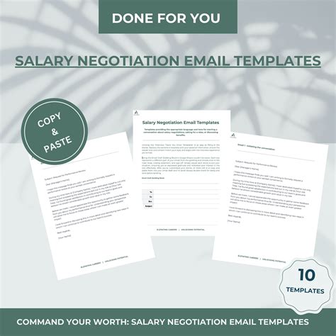Salary Negotiation Email Templates Etsy