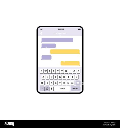 Tablet Message Template Network Messenger Page Template Message Chat Bubbles Vector Icons For