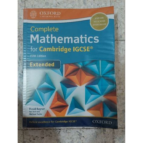 Complete Mathematics For Cambridge Igcse Fifth Edition Extended