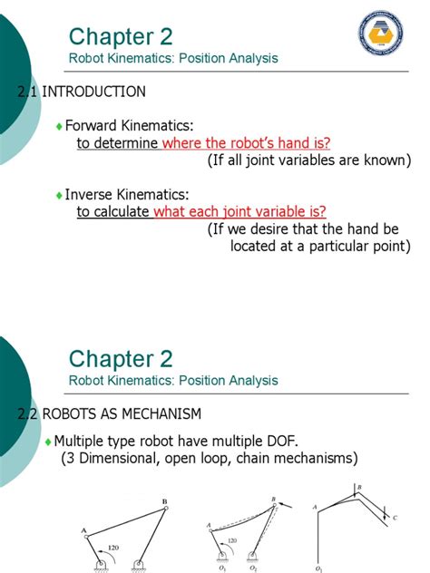 Chapter 2 Robot Kinematics Pdf Kinematics Cartesian Coordinate System