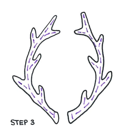 How To Draw Antlers In 4 Easy Steps