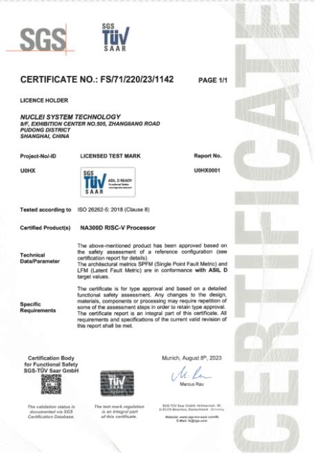 Nuclei The Worlds First Risc V Cpu Ip Vendor To Accomplish Iso 26262 Asil D Product