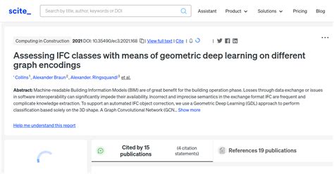 Assessing Ifc Classes With Means Of Geometric Deep Learning On Different Graph Encodings