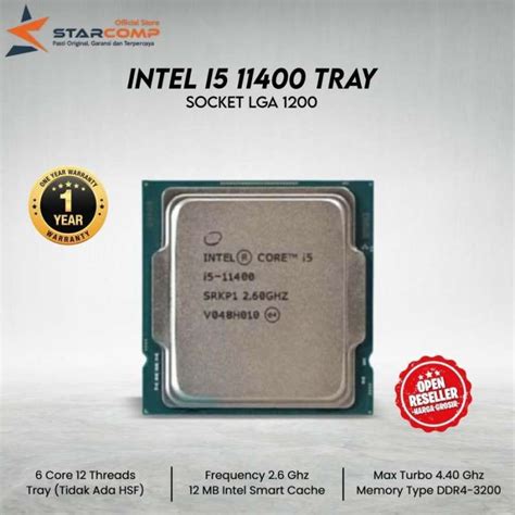 Jual Intel Core I5 11400 Socket Lga 1200 Tray Di Seller Starcomp Semarang Sumurboto Kota