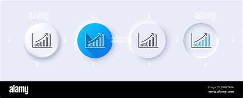 Graph Line Icon Column Chart Sign Line Icons Vector Stock Vector
