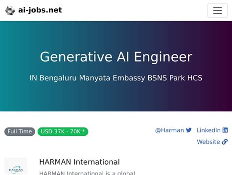 [hiring] generative ai engineer in in bengaluru manyata embassy bsns