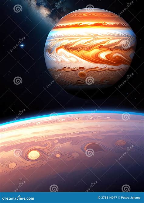 Jupiter Is Big And Beautiful Generative Ai Stock Illustration Illustration Of Moon Sphere