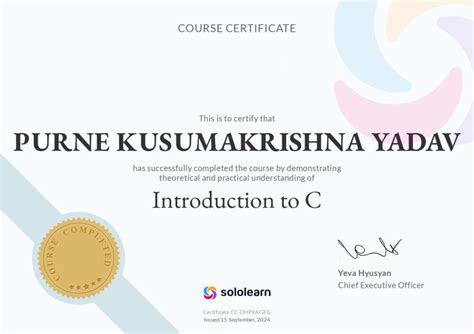 Purne Kusumakrishna Yadav Kussu On Linkedin Coding Cprogramming Sololearn Programmingbeginner