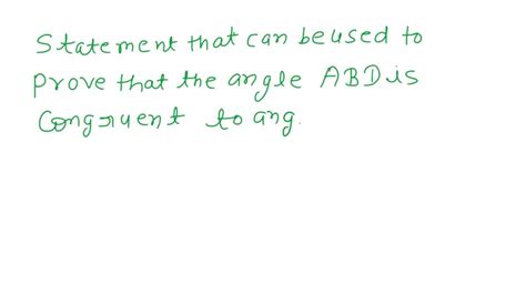 Solved In Triangle Abc And Tringle Adc Ab Ad And Bc Cd Prove That