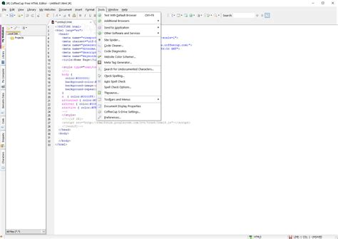 coffeecup free html editor dr windows