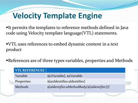 Using Velocity Templates An Overview PPT