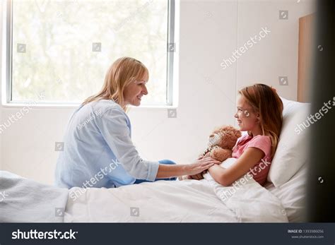 Mother Visiting Daughter Lying Bed Hospital Stock Photo Shutterstock