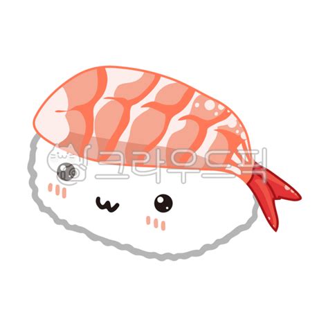 초밥 스시 캐릭터 표정 음식 사진이미지일러스트캘리그라피 Ya9390작가