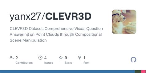 Github Yanx27clevr3d Clevr3d Dataset Comprehensive Visual Question