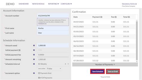 Creating A Payment Schedule